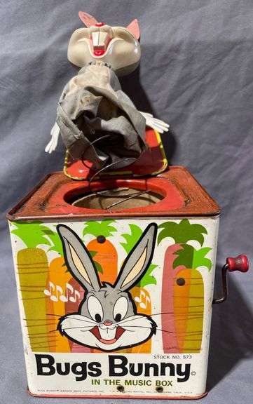 Bugs Bunny Tin Jack-in-the-Box by Mattel, Model MR-322, 6”H - Metzger ...