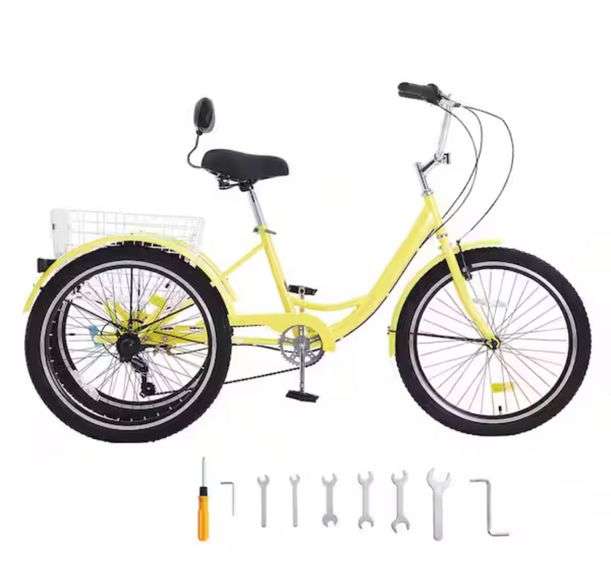 SKYSHALO Adult Tricycles Bike, 7 Speed Adult Trikes, 26 in. Three ...