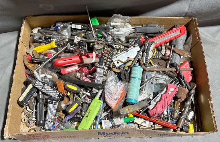 Box of Hand Tools and Hardware Items - Metzger Property Services, LLC