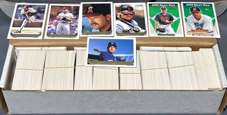 Baseball Trading Card Collection in Sports Card Organizer Box – Approx ...