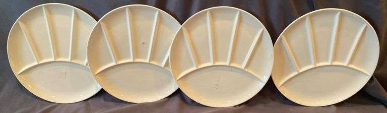 Set of 4 Divided Plates, Made in Japan, 9” Diameter - Metzger Property ...
