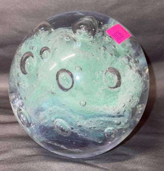 Glass Sphere With Textured Bubble Patterns, 4″ Diameter - Metzger ...