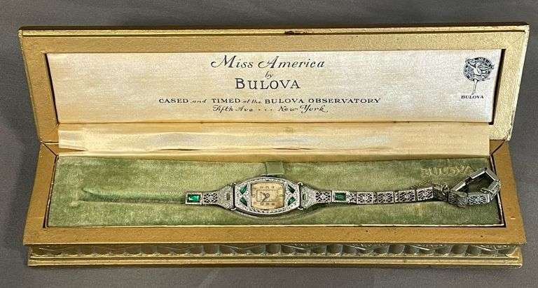 Miss America by Bulova Ladies’ Wristwatch with Case - Metzger Property ...