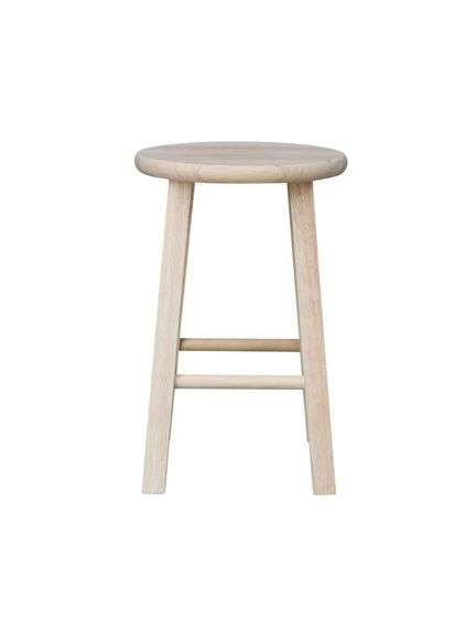 INTERNATIONAL CONCEPTS - 18 in. Unfinished Wood Bar Stool - Metzger ...