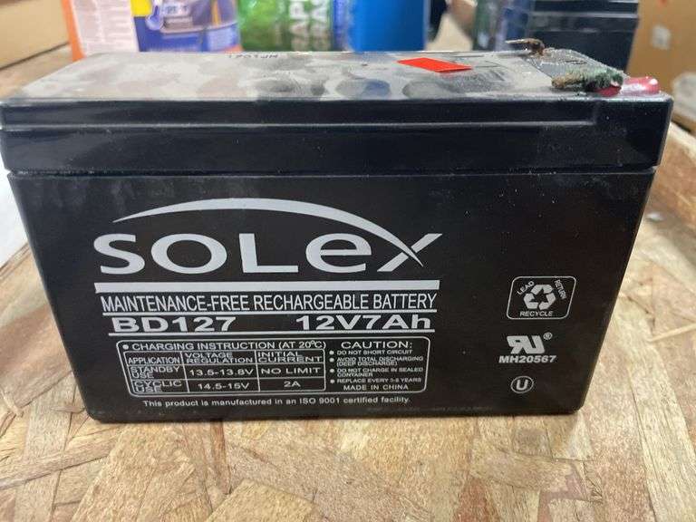 Solex Maintenance-Free Rechargeable Battery BD127 12V 7AH - Metzger ...