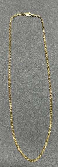 Gold-Tone Box Chain Necklace with Lobster Clasp - Metzger Property ...