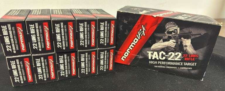 NormaUSA TAC-22 .22 Long Rifle 40 Grain Ammunition - 250 rounds/box ...