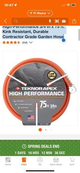 Teknor Apex High-Performance 3/4 in x 75 ft. Kink Resistant, Durable ...