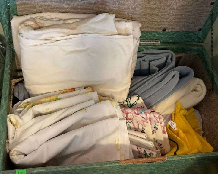 Quilted Storage Chest with Linens - Metzger Property Services, LLC