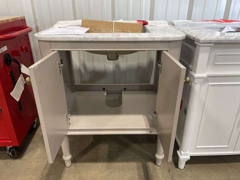 Home Decorators Collection Collette 30 in. Single Sink Greige Bath ...