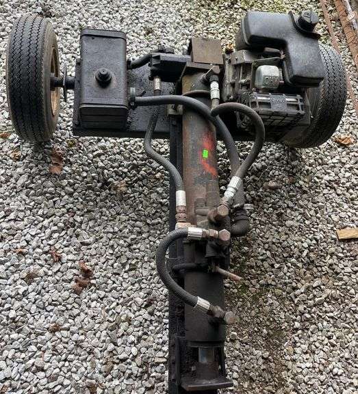 Mounted Hydraulic Log Splitter with Gas Engine and Wheels - Metzger ...