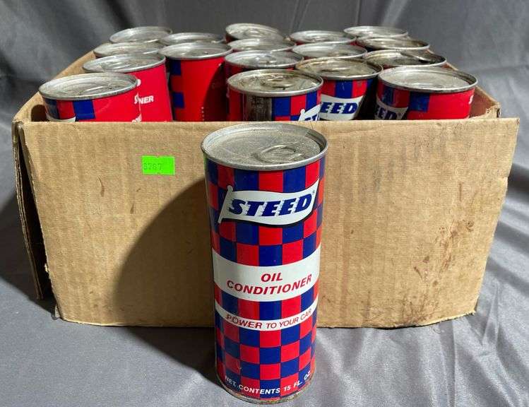 (18) Unopened Steed Oil Conditioner Cans, 15 fl. oz. Each - Metzger ...
