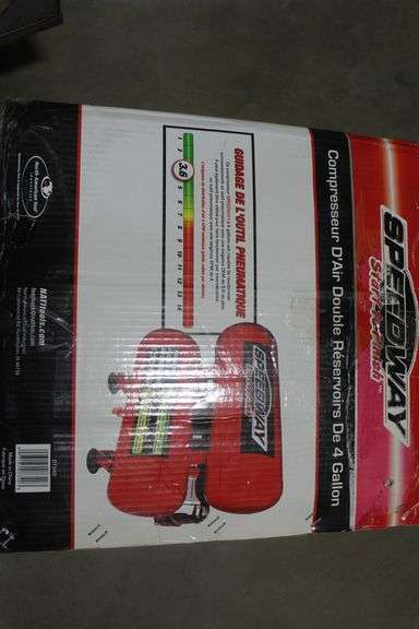 SPEEDWAY - Speedway Twin Tank 4 Gallon Air Compressor - Metzger ...