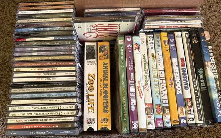DVD and CD Collection Featuring Movies, TV Shows, and Music Albums ...
