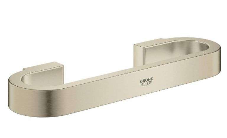 GROHE Selection 12 in. Wall Mount Grab Bar in Brushed Nickel - Metzger ...