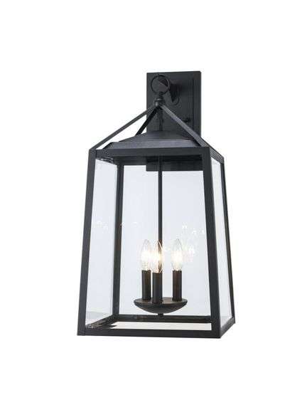 MONTEAUX LIGHTING - Blakeley 3-Light Black Extra Large Outdoor Wall ...
