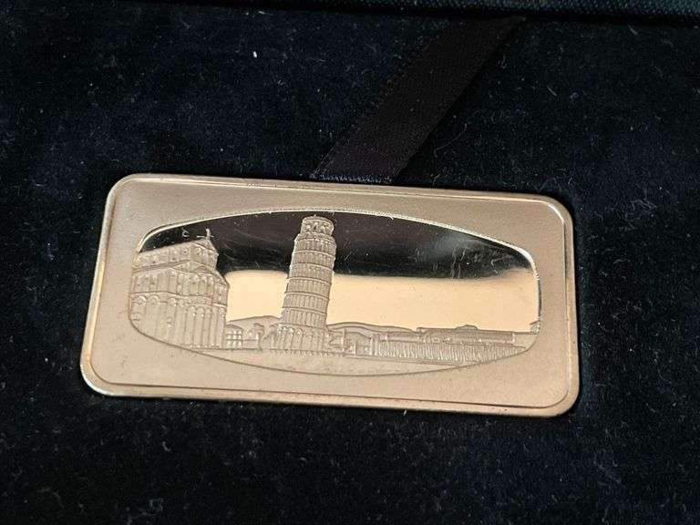 Birmingham Mint Wonders of the World Leaning Tower of Pisa Silver Ingot ...