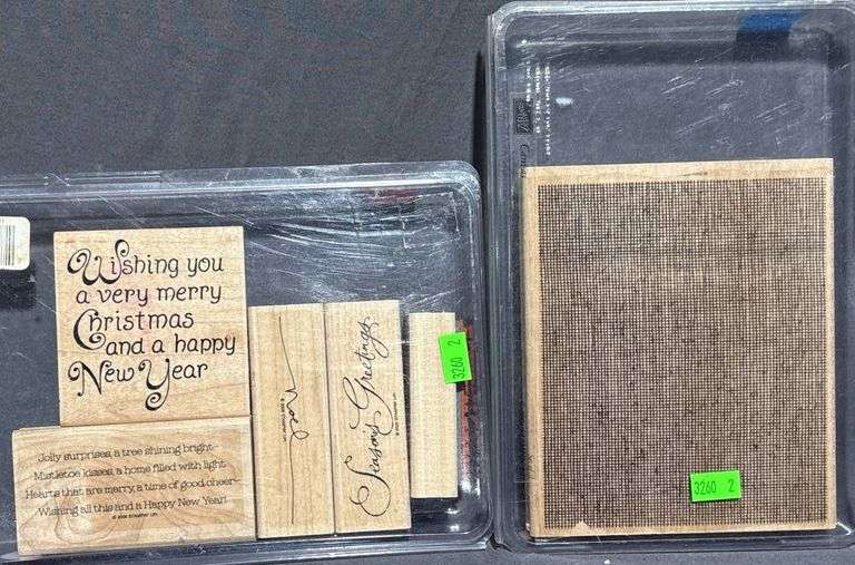 Rubber Stamp Blocks Featuring Holiday and Christmas Themes by Stampin ...