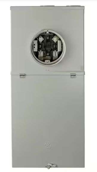 GE 200 Amp 8-Space 16-Circuit Outdoor Combination Main Breaker Meter ...