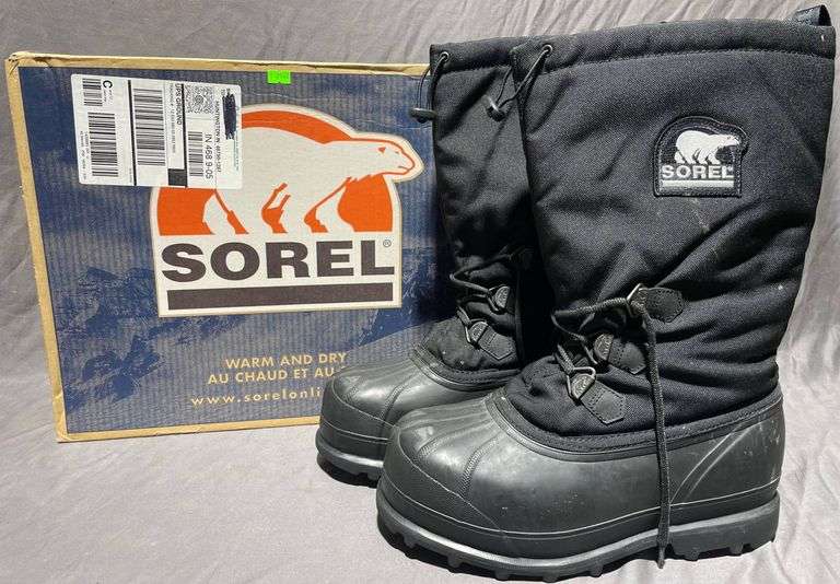 Sorel Glacier Men’s Insulated Winter Boots, Size 11, Black - Metzger Property Services, LLC