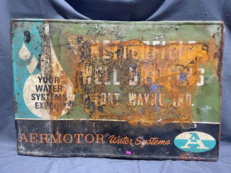 Aermotor Water Systems One-Sided Metal Advertising Sign, 36″x24 ...