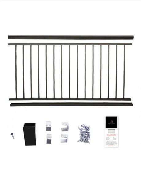 Aria Railing Powder Coated Aluminum Preassembled Deck Railing 36 in. x ...