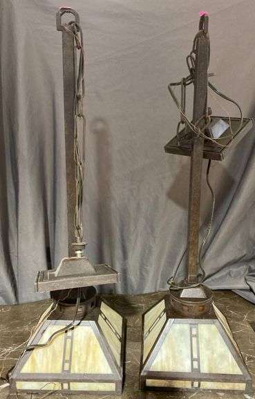 Adjustable Height Light Fixtures with Glass Shades - Metzger Property ...