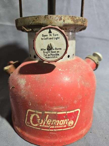 Coleman Red Metal Lantern with Handle, Made in USA, 18.5in Height ...