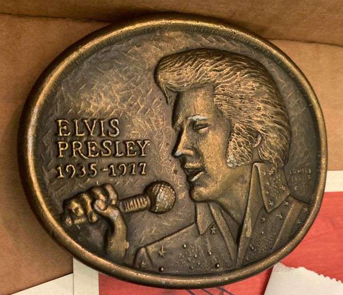 Elvis Presley Collectibles Lot With Stamps, Medallion, Plush, and Coin ...