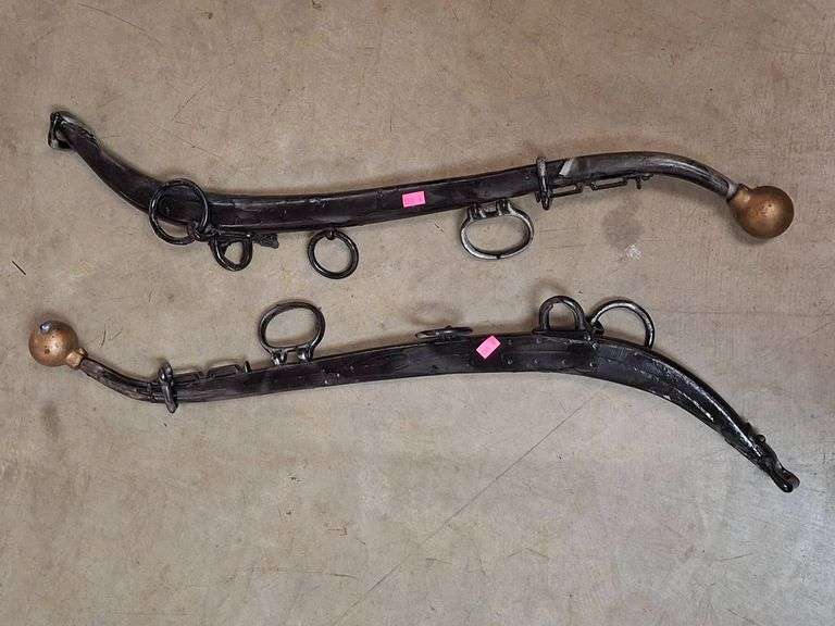 Four Metal and Wood Double-Tree Harness Yokes with Hardware - Metzger ...