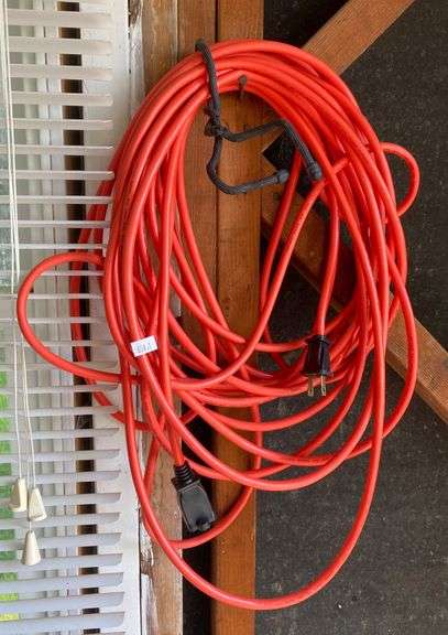 Red Outdoor Extension Cord with Two-Prong Plug - Metzger Property ...