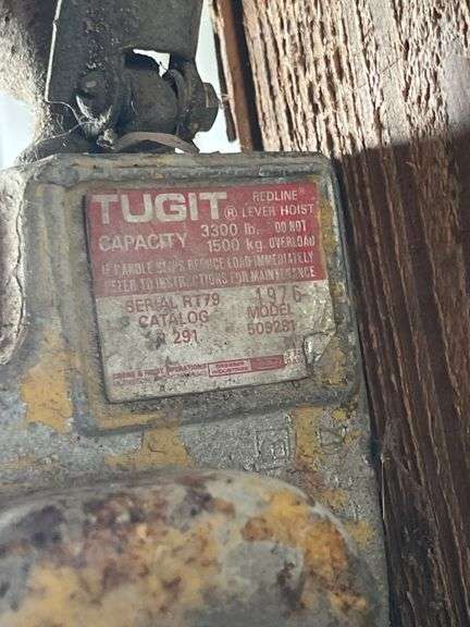 Tugit Redline RT79 Manual Lever Hoist, 3300 lb Capacity - Metzger ...