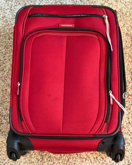 Red Samsonite Rolling Suitcase, 22.5x15x10 - Metzger Property Services, LLC