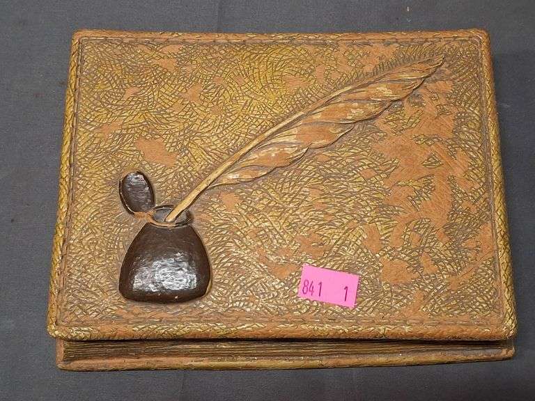 Syroco Box with Quill and Inkwell Design, 7″ x 5″ x 2″ - Metzger ...