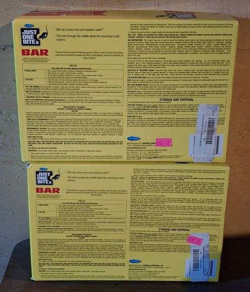 Two Boxes of Farnam Just One Bite II Rodent Control Bars - Metzger ...