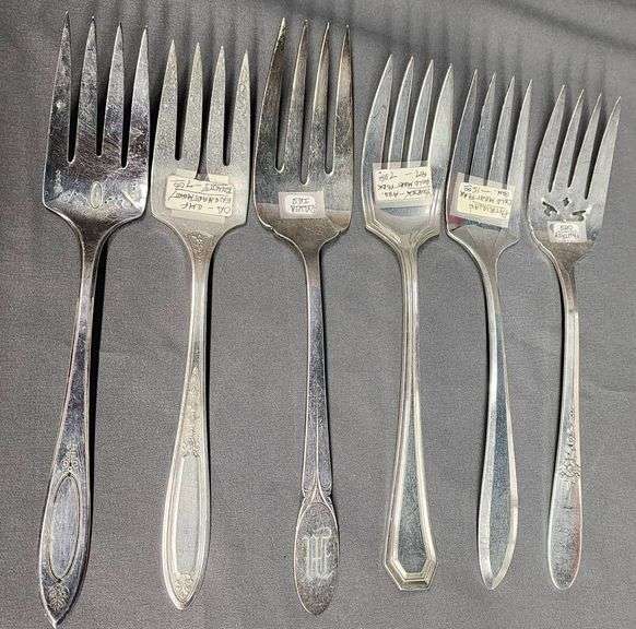 Six Silver-Plated Forks by Various Makers, Including Community Plate ...