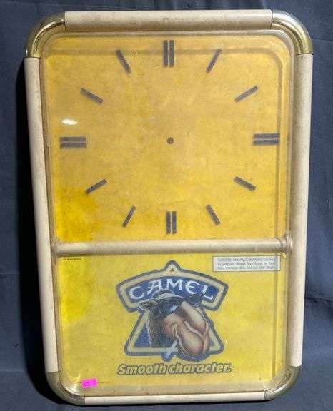 Wall Clock Advertising Camel Cigarettes by R.J. Reynolds by EDM 20”x14 ...