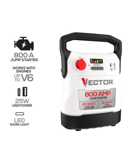 VECTOR - 800 Amp Jump Starter with USB Power - Metzger Property ...