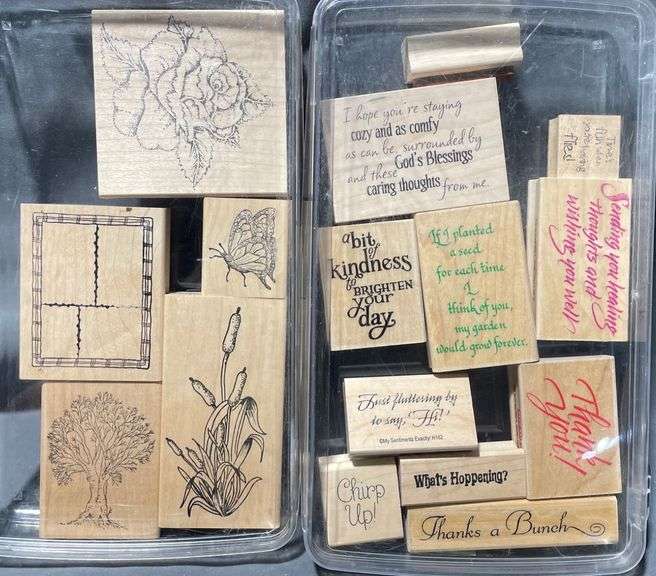 Stampin’ Up! Rubber Stamps with Floral and Text Designs - Metzger ...