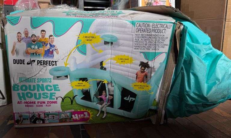 Dude Perfect Ultimate Sports Bounce House At-Home Fun Zone 8′ x 10 ...