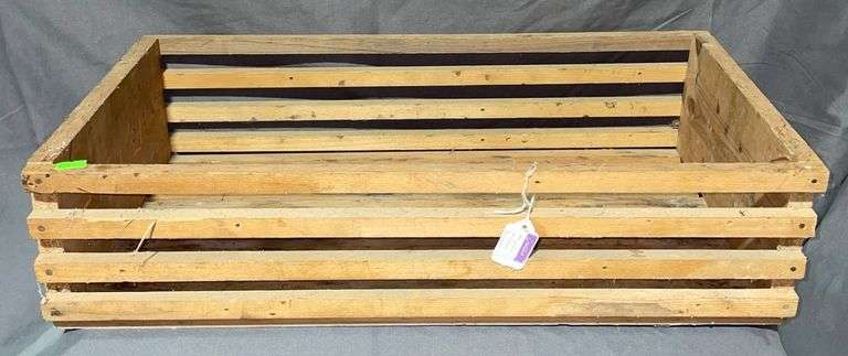 Slatted Rectangular Wood Crate with Open Design 24″x13″x6″ - Metzger ...