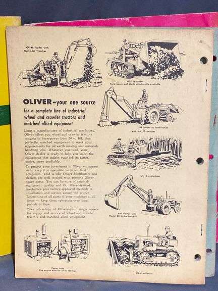 John Deere and Oliver Equipment Manuals and Catalogs - Metzger Property ...
