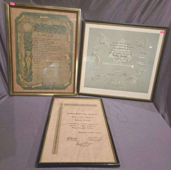 Framed Diplomas and Decorative Certificate Display with Artistic ...