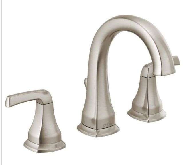 Delta Portwood 8 in. Widespread 2-Handle Bathroom Faucet in SpotShield Brushed Nickel - Metzger ...