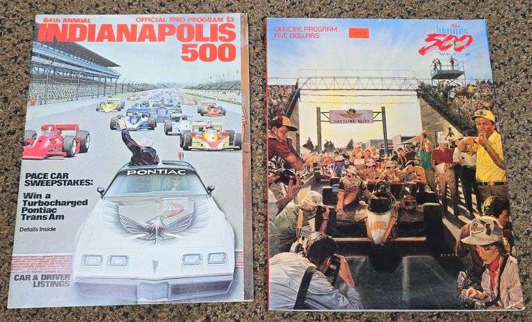 1980 and 1989 Indianapolis Motor Speedway Indy 500 Souvenir Programs ...