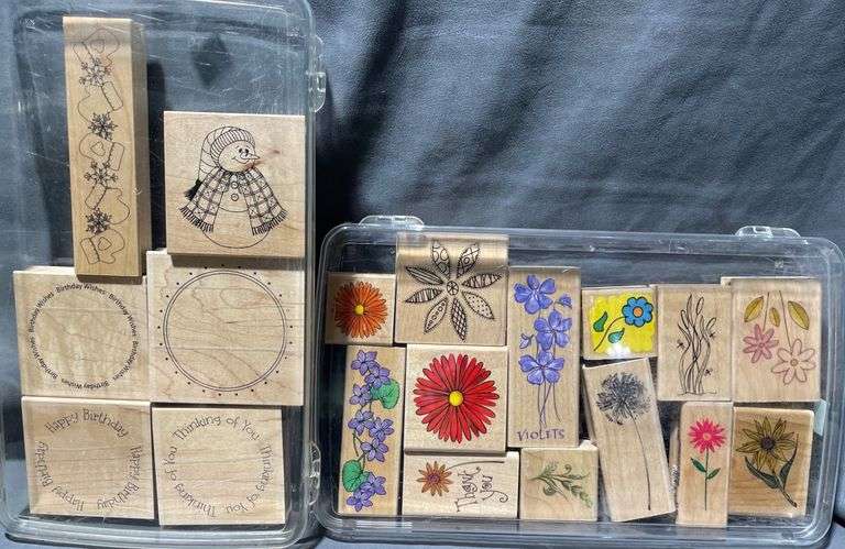 Stampin’ Up! Rubber Stamps with Floral and Seasonal Designs in Plastic ...