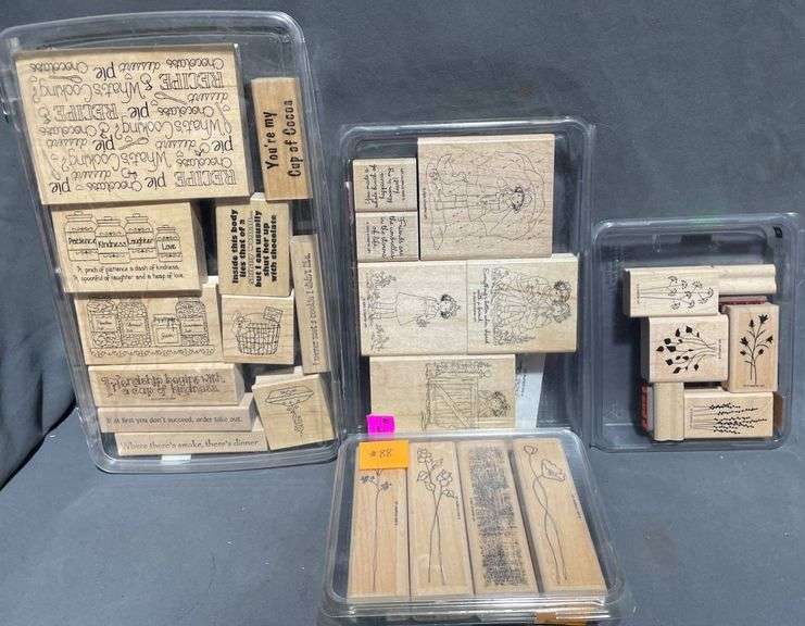 Stampin’ Up! Rubber Stamps with Various Designs Featuring Floral & Text ...