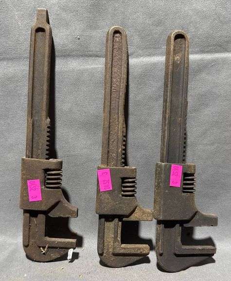 Three Iron Pipe Wrenches, 9.5” to 10” - Metzger Property Services, LLC