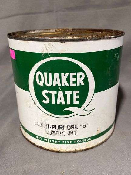 Quaker State Multi-Purpose ‘B’ Lubricant Metal Can, 5 lbs (full) 6”H ...
