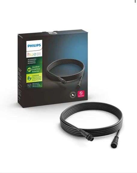 Philips Hue 16 ft. Outdoor Low Voltage Cable Extension (1-Pack ...